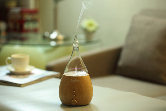 7 Color Changing LED Light Aromatherapy Essential Oil Diffuser air ultrasonic humidifier Light Wood color YD-036 supplier