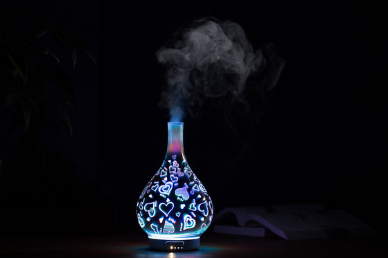 7 Color Changing LED Light Aromatherapy Essential Oil Diffuser air ultrasonic humidifier Light Wood color YD-039 supplier