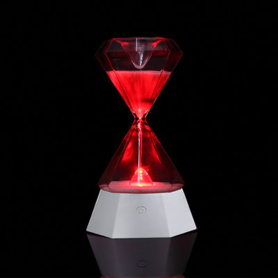 Indoor Wedding Favors Hourglass Custom Diamond Shape Decorate Sandglass With Sliver Sand  GK-SD01 supplier