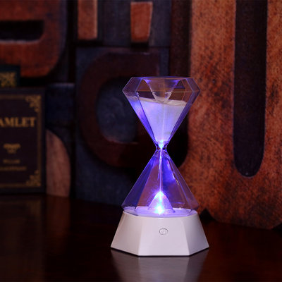 Indoor Wedding Favors Hourglass Custom Diamond Shape Decorate Sandglass With Sliver Sand  GK-SD01 supplier