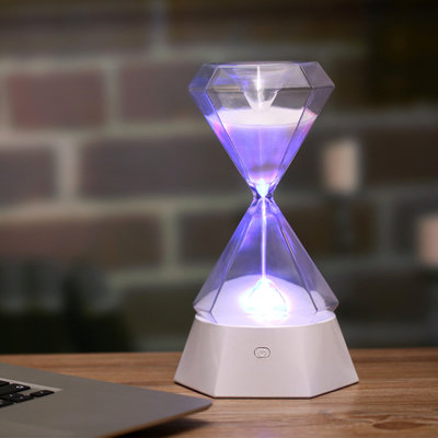 Indoor Wedding Favors Hourglass Custom Diamond Shape Decorate Sandglass With Sliver Sand  GK-SD01 supplier