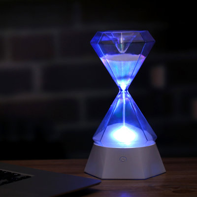 Indoor Wedding Favors Hourglass Custom Diamond Shape Decorate Sandglass With Sliver Sand  GK-SD01 supplier