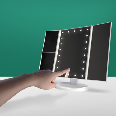 3 door folded LED sensor mirror with 2x/3x magnification GK-SK1812 supplier