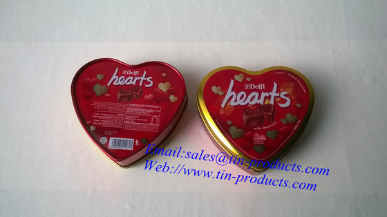 China Heart Shaped Tin Gift Box, Heart Shaped Tin Gift Box  for different choclate supplier