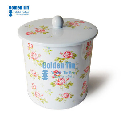 China Round Handle Gift Food Case for China Wholesalers ,metal biscuit Tin Box supplier