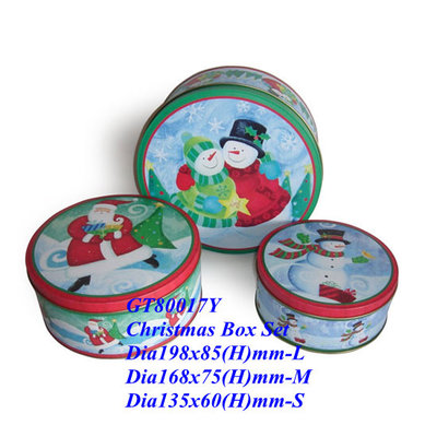 China Metal set , gift set ,Gift box set, metal case set, metal box set, Christmas Box, cake Box, Christmas Box set supplier