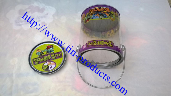 China Custom clear  PET Pail &Buckets Top And Bottom With Metal Lids supplier