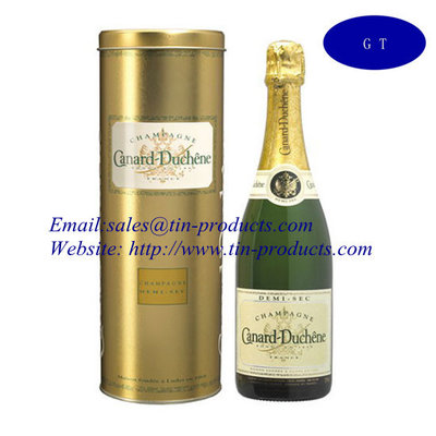 China Custom High Quality Wine Gift Boxes, Wine Tin Box/ Round Wine Tin Box, Tin Box for Wine supplier