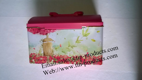 Top Sell Gift tin  Box /Metal Gift Box with handle /Promotional Box with lock & Handle supplier