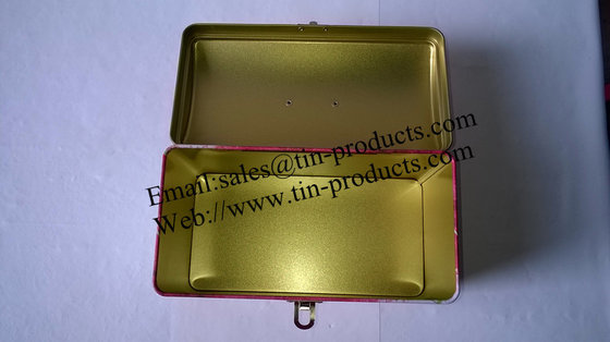 Top Sell Gift tin  Box /Metal Gift Box with handle /Promotional Box with lock & Handle supplier