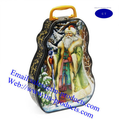 New Gift Lunch Box , Gift Handle tin Container for different package usage from China supplier