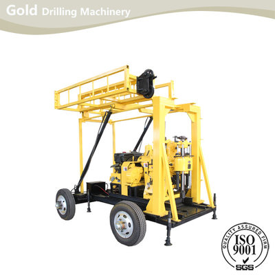 Multi-usage hydraulic support arm and drilling tower wheel mounted drilling rig