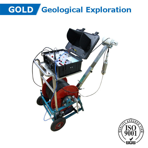 Integrated borehole focus adjusting orbit cam borehole inspection camera system