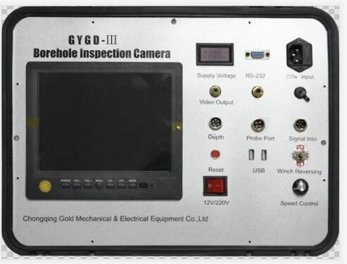 Underground Borehole Inspection Camera with 75mm Diameter Camera with 120m to 3000m Cable