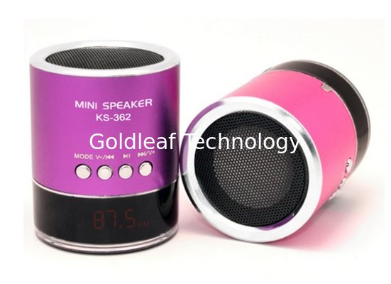 colorful aluminium alloy casing mini car speakers for promotion
