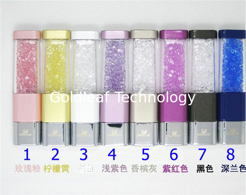 2014 Best selling elegant crystal USB flash drive with colorful choices