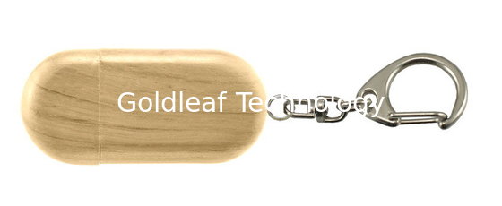 Free engraved logo with keyring wooden flash disk usb at very best price