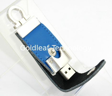 Hot selling leather USB with free keyring in different colors 16GB best cheapest price