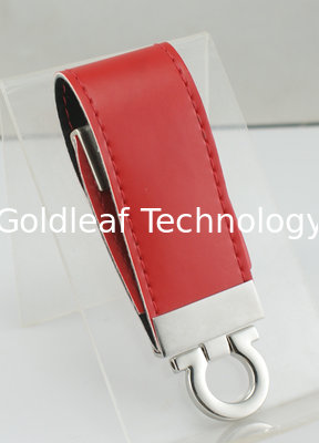 Hot selling leather USB with free keyring in different colors 16GB best cheapest price