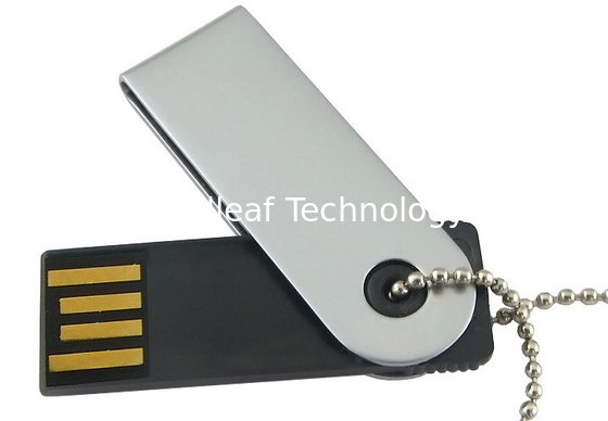 New creative mini metallic swivel USB flash drive with free ball chain 1GB to 32GB