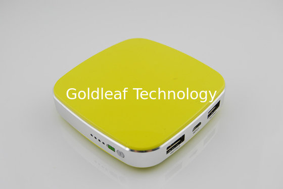 Square shape metal frame 3000mah portable power bank universal phone charger