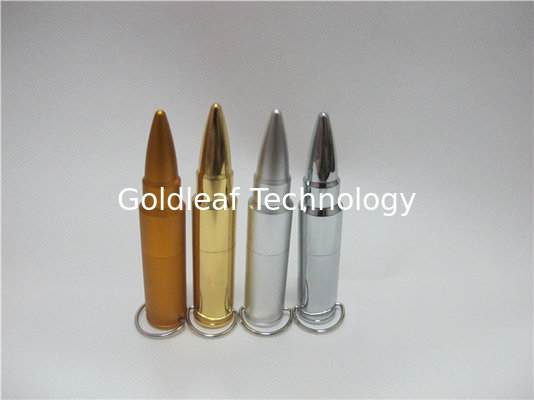 Metallic bullet USB flash drive with key ring 1GB 2GB 4GB