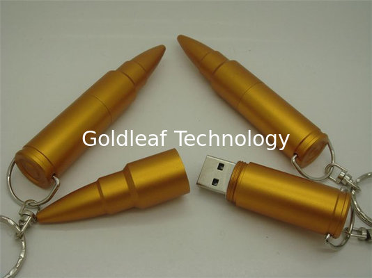 Metallic bullet USB flash drive with key ring 1GB 2GB 4GB