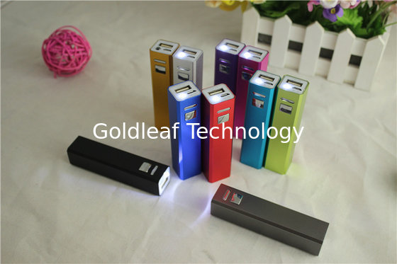 LED torch metal power bank 2000mah free engraved logo best promotional gifts