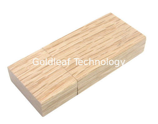 Free engrave logo wooden usb flash drive with gift box packing