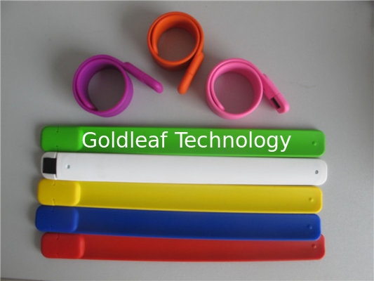 Slap usb flash drive silicon bracelet usb disk in multiple colors