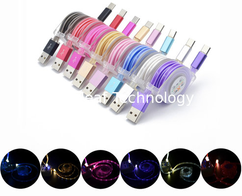 Top quality flexible usb cable luminous usb cable charging cable for cell phones and pad
