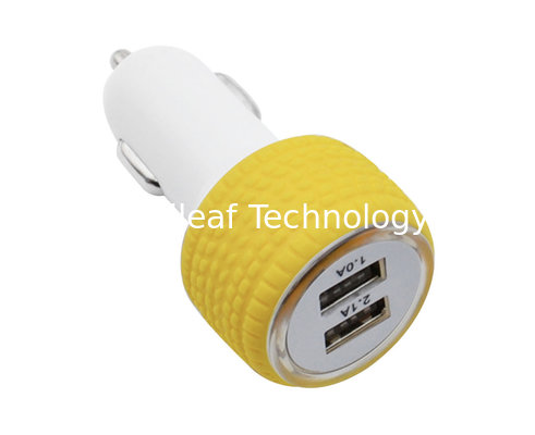 Top Sales Shenzhen Manufacturers Customized Mobile Phone Accessory 5V 2.1A Dual USB silicone Car Charger
