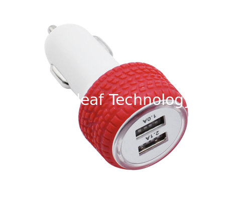 Top Sales Shenzhen Manufacturers Customized Mobile Phone Accessory 5V 2.1A Dual USB silicone Car Charger