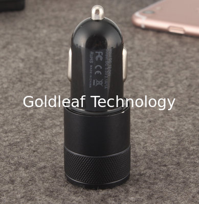 Shenzhen Factory Supply Aluminum 12V Car Battery Charger Emergency Dual USB Car Charger For Mobile Tablet