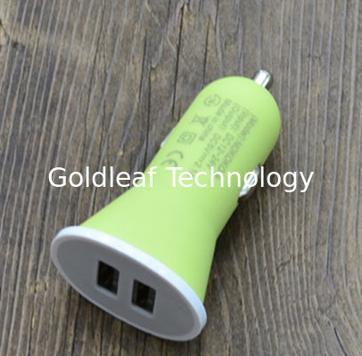 2018 hot selling trumpet matt car charger dual usb for iphone for samsung mobile phones