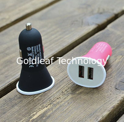 2018 hot selling trumpet matt car charger dual usb for iphone for samsung mobile phones