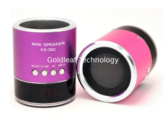 colorful aluminium alloy casing mini car speakers for promotion