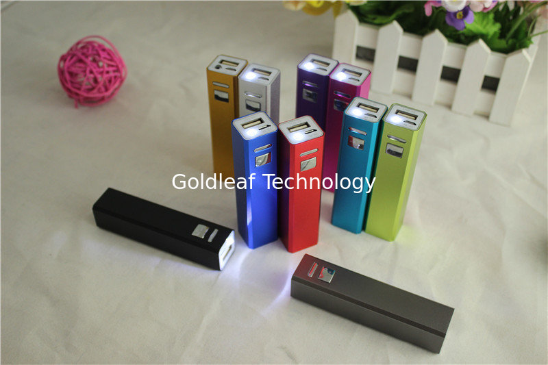 LED torch metal power bank 2000mah free engraved logo best promotional gifts