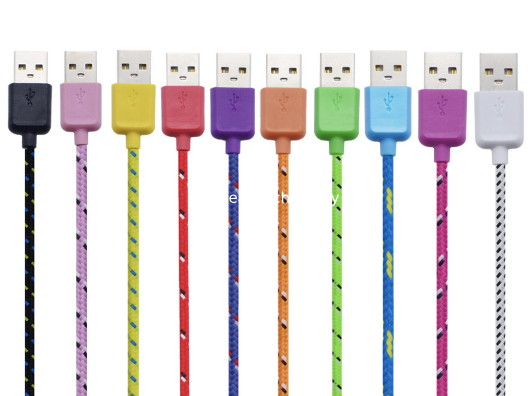 New Products Nylon Woven Mobile Smart Phone Accessories Micro Type-C Fast Charging Data