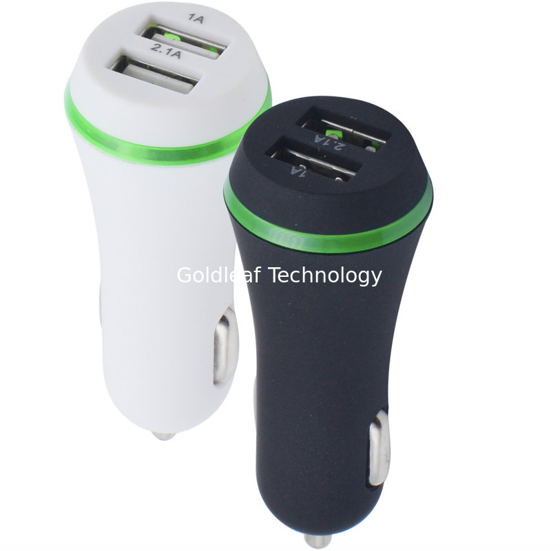 Shenzhen Universal Dual Ports Quick USB Car Charger Double USB Fast Car LED Luminous car charger