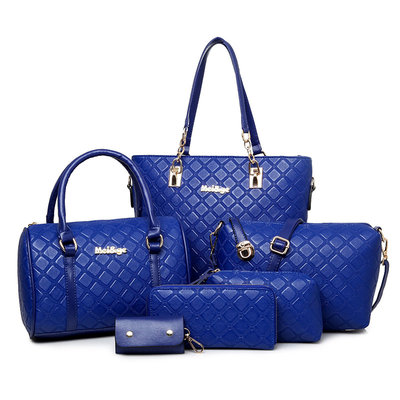 PU leather women handbag new design women set bags 6 pcs 1 set snake skin fashion