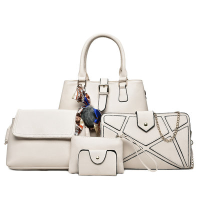Women Handbags PU Leather Portable Shoulder Bag Chain Woven Messenger Bag