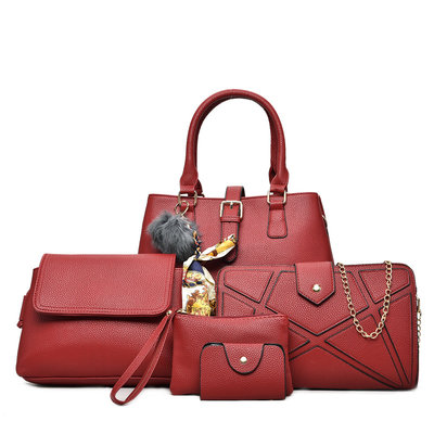 Women Handbags PU Leather Portable Shoulder Bag Chain Woven Messenger Bag