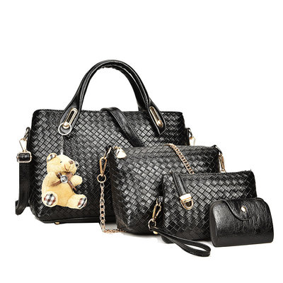 Women Lady Leather Clutch Short Black Wallet PU Card Holder Purse Handbag Bag