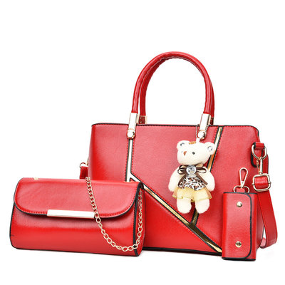 Women's handbag set Drawstrings Bucket Bags PU Leather Messenger Bag Shoulder Crossbody Bags