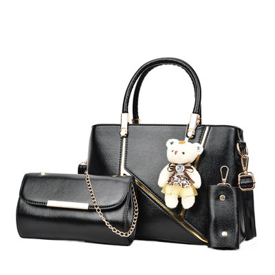 Women's handbag set Drawstrings Bucket Bags PU Leather Messenger Bag Shoulder Crossbody Bags