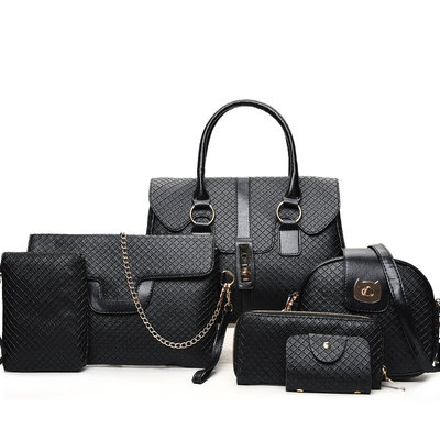 2017 new fashion lady hanndbag set women girl purse long thin wallet card holders handbag PU