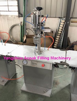 China Semiautomatic Aerosol Crimping Macine, aerosol filling machine supplier