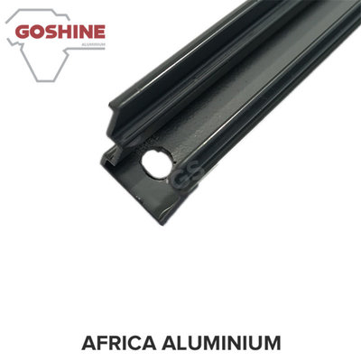 Black powder coated aluminium extrusion profile for aluminium handrail supplier