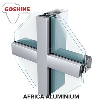 White powder coating 6063 t6 glass aluminum curtain wall profiles for Maldives supplier